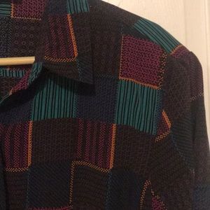 Alia | Tops | Bold Color Palette Design On Ladies Blouse | Poshmark